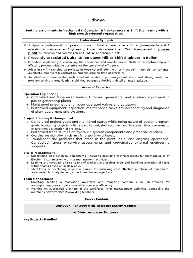 Boiler Engineer Sample Resume 20 Best Maintenance Technician Resume