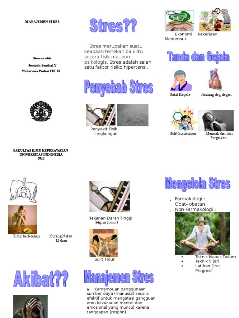 Leaflet Manajemen Stres Efektif | PDF | Pengembangan Diri