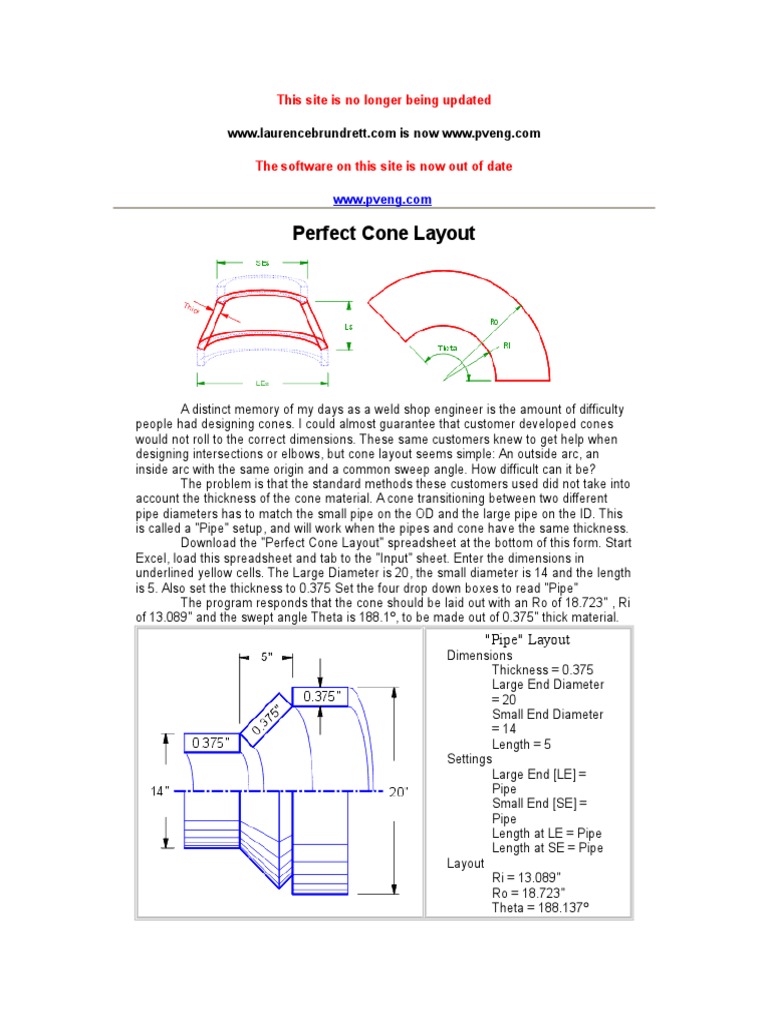 Cone Layout | Pipe (Fluid Conveyance) | Technology
