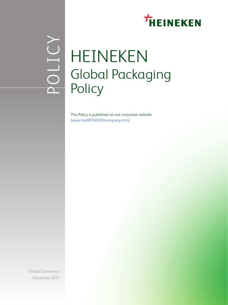 Heineken NV Global Packaging Policy | PDF | Packaging And Labeling ...