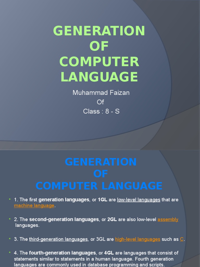 Generation of Computer Language | Download Free PDF | Compiler | Assembly Language
