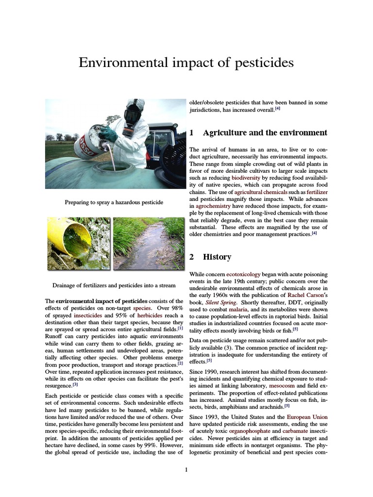 Environmental Impact of Pesticides | PDF | Pesticide | Soil
