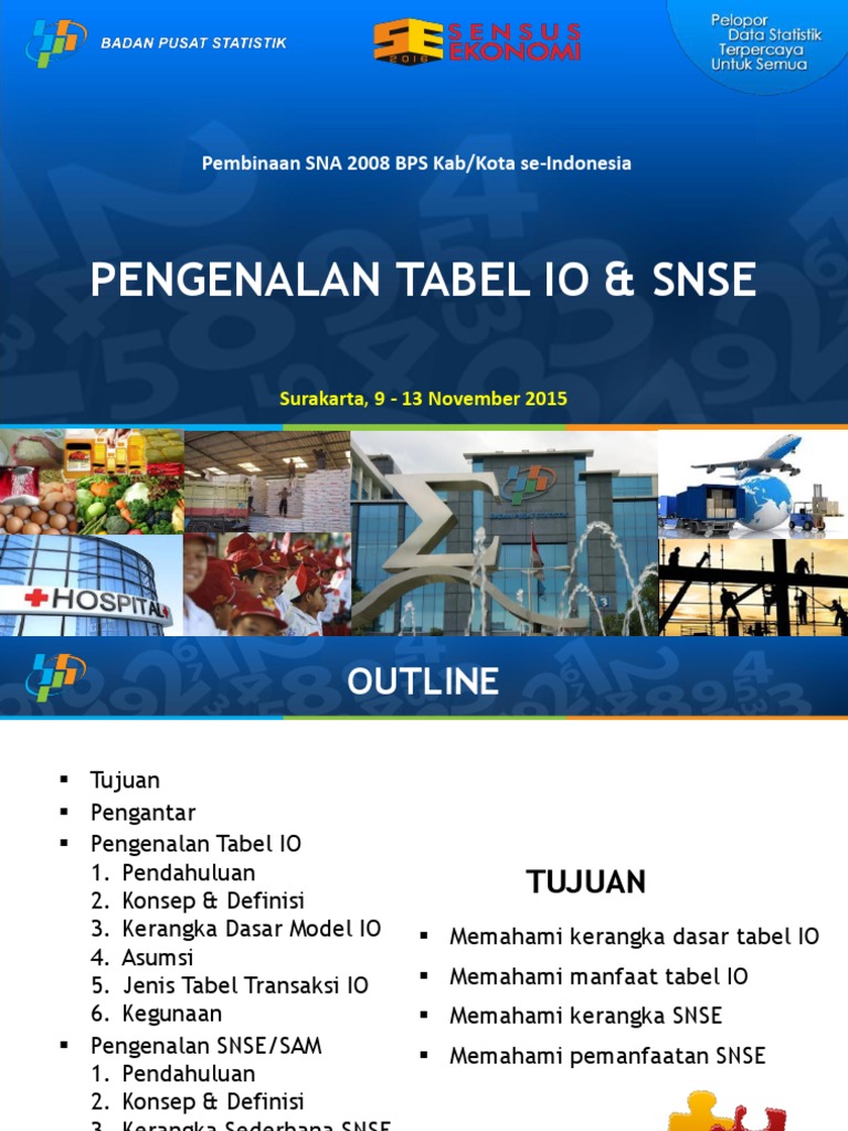 Materi Pengenalan Tabel IO Dan SNSE | PDF