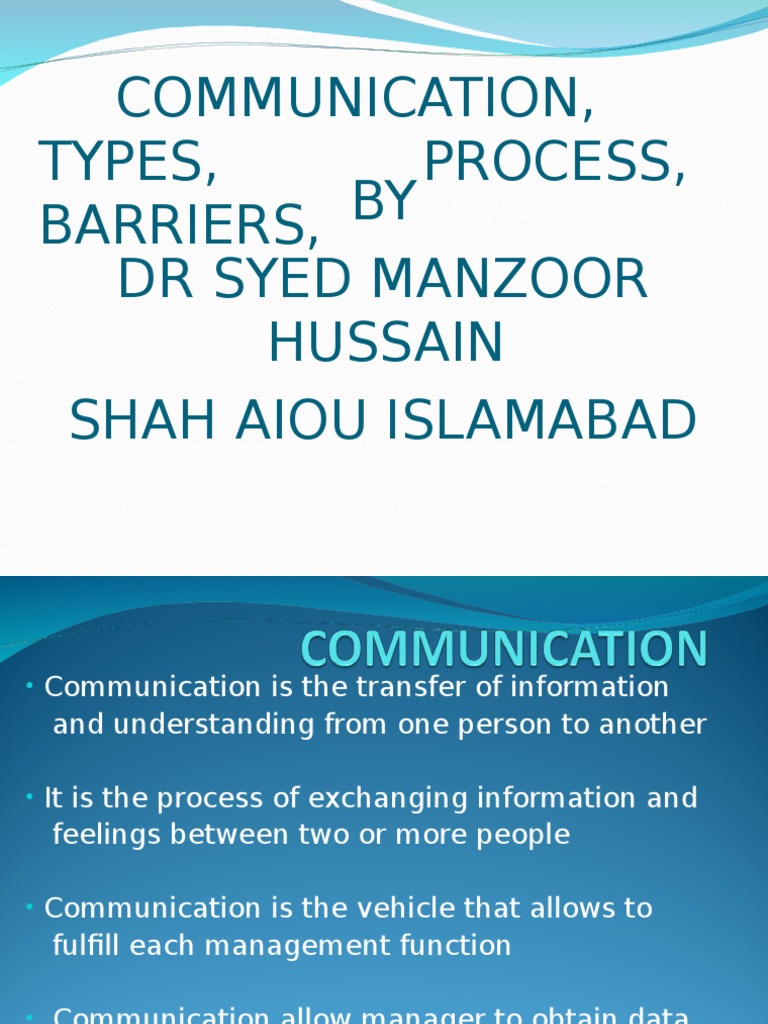Communication, Process and Barriers | PDF | Code | Gesture