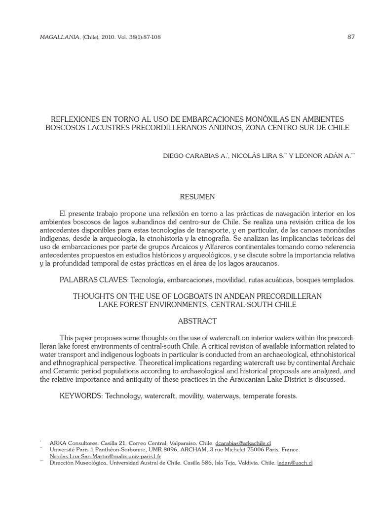 Canoas Monoxila | PDF | Remo | Andes