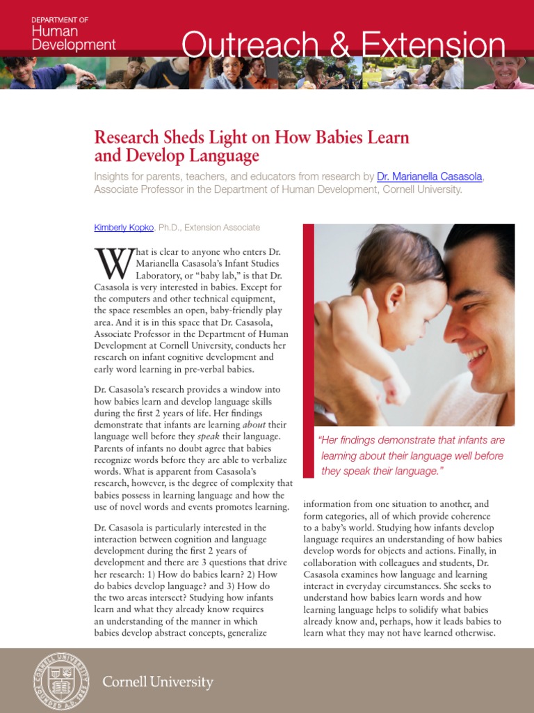 Infant Language Development Insights Pdf Language Development