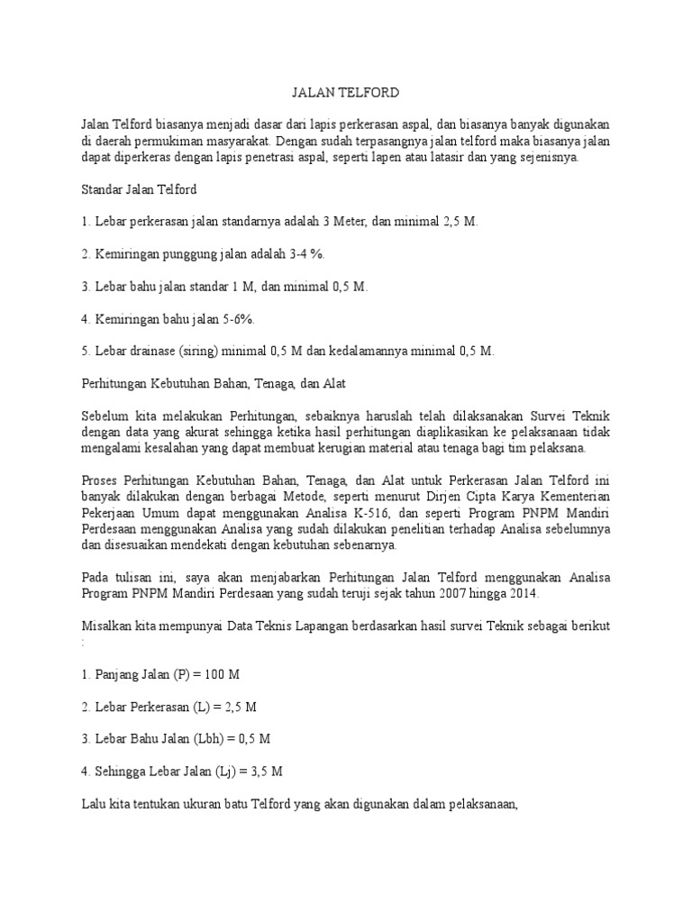 Jalan Telford | PDF