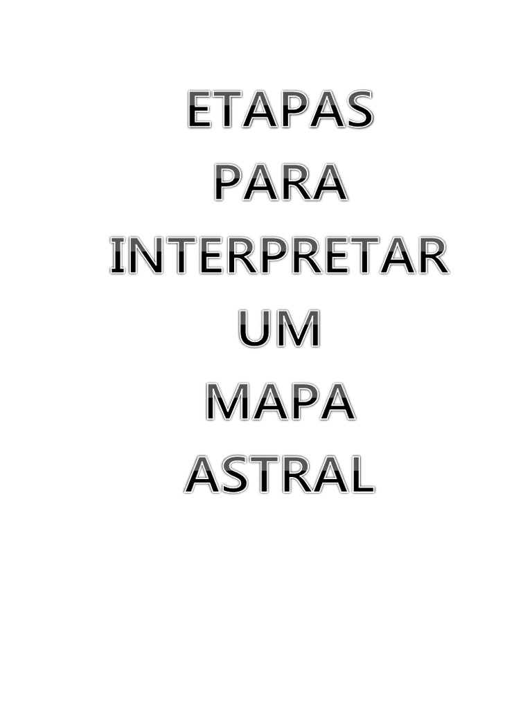 Etapas para Interpretação Do Mapa Astral | PDF