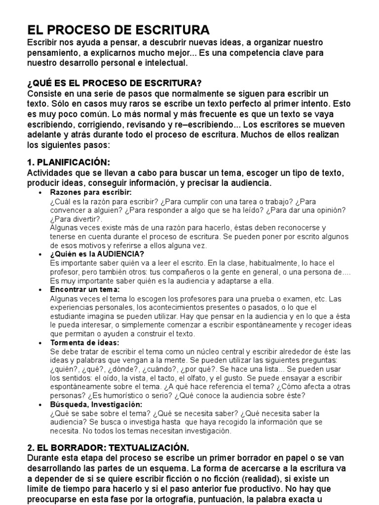 El Proceso de Escritura | PDF | Business