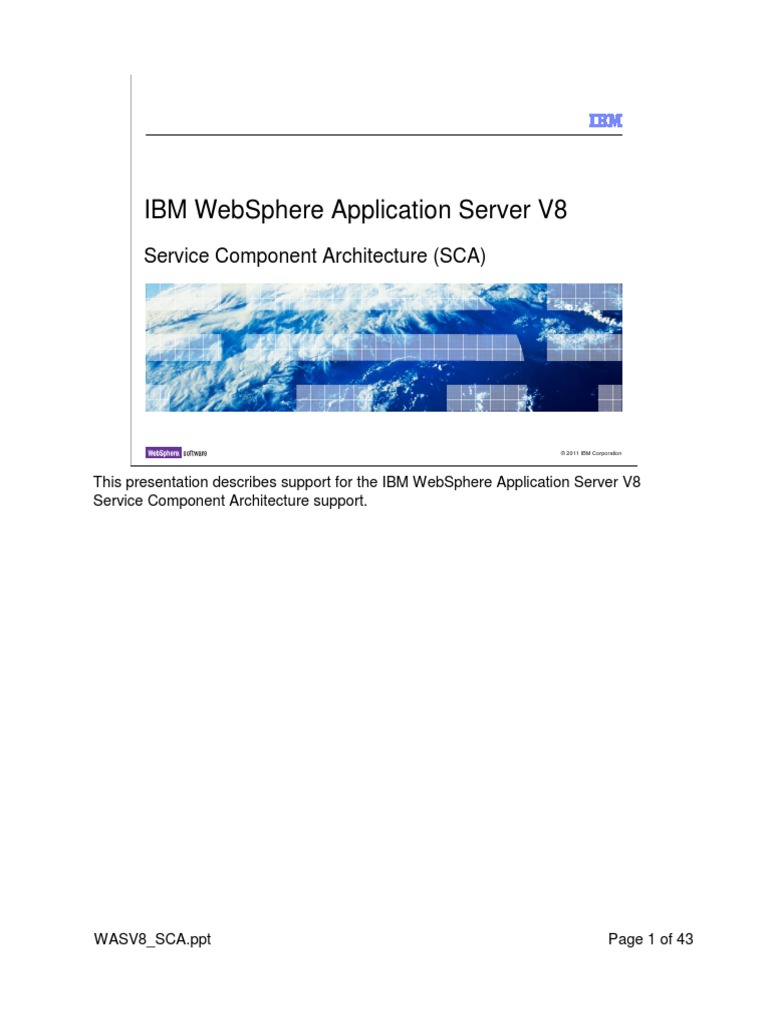 Ibm Websphere Application Server V8: Service Component Architecture (Sca) | PDF | Service ...