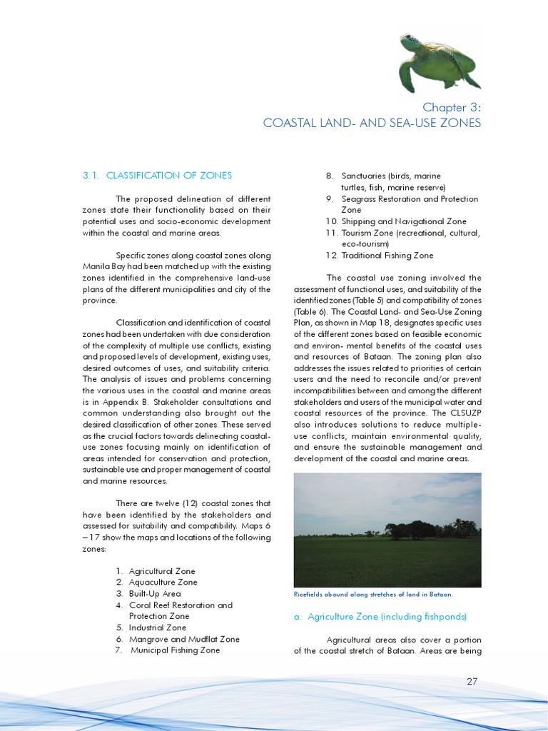 Bataan Coastal Land and Sea Use Zoning Plan (Ch3) | PDF | Coral Reef ...