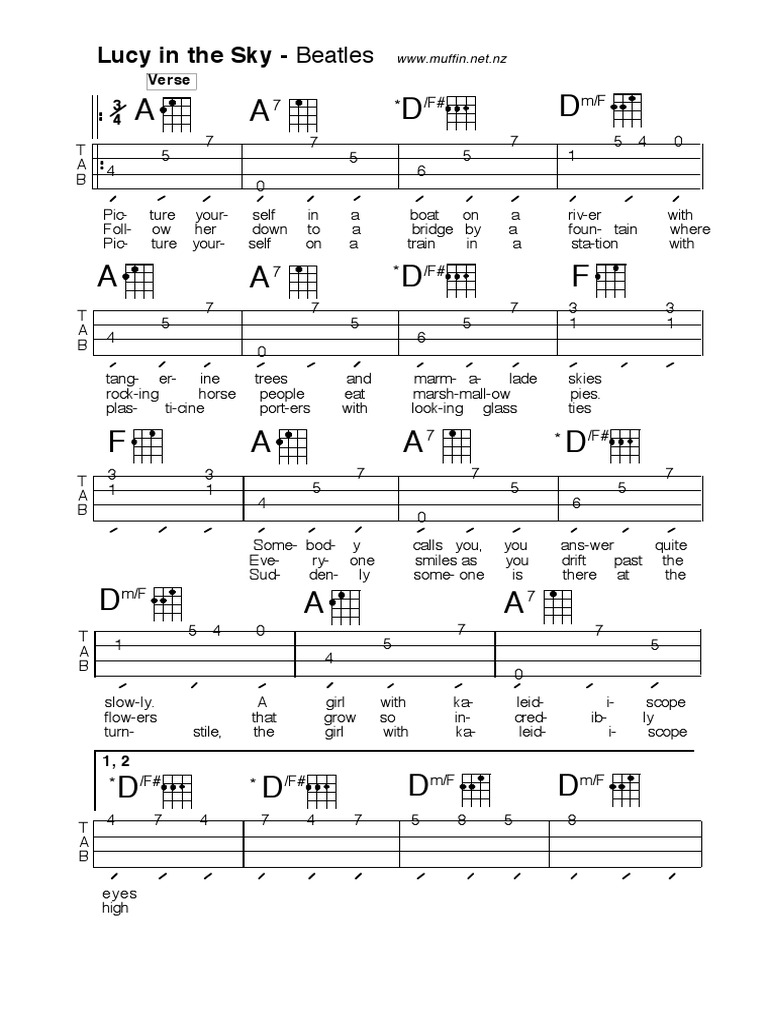 Lucy in The Sky With Diamonds | PDF | Language Arts & Discipline ...