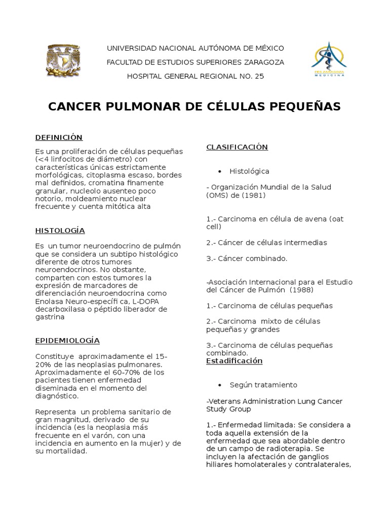 Cancer Pulmonar Microcítico | PDF