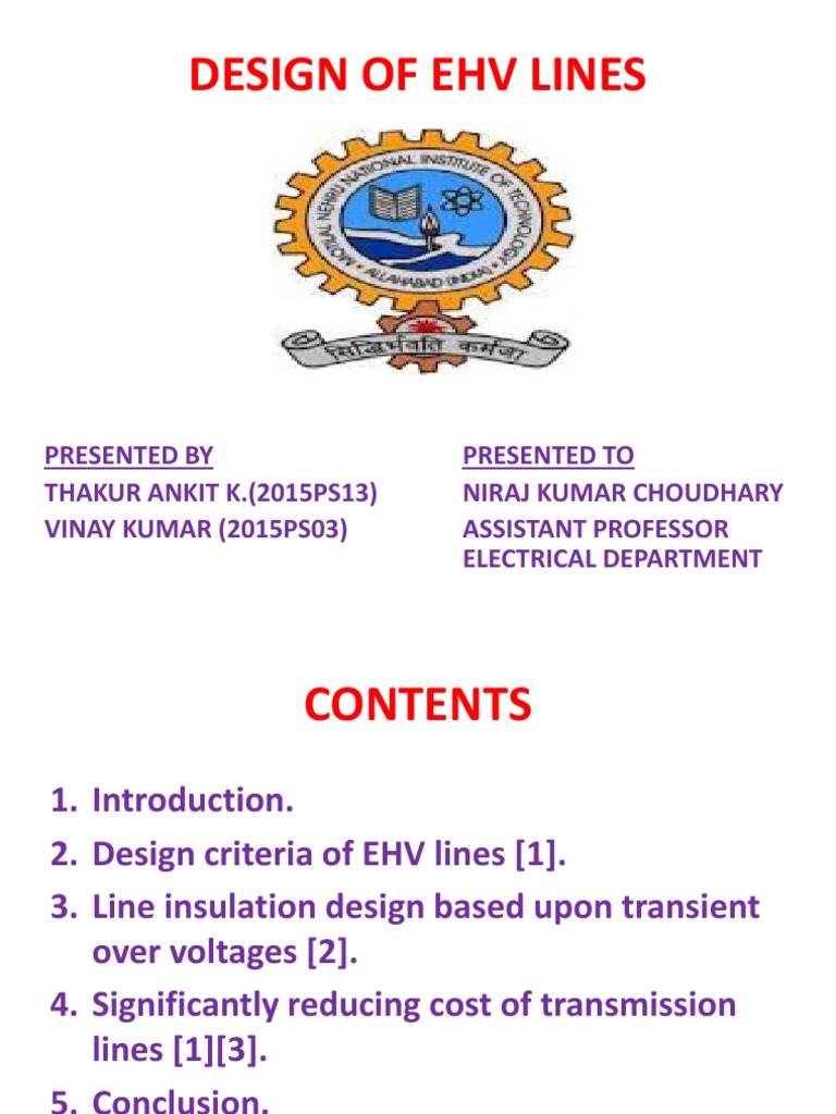 Design of Ehv Lines Final | Electric Power Transmission | Electric Power