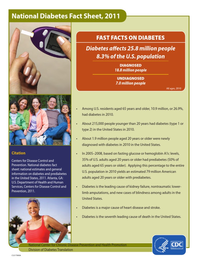 National Diabetes Fact Sheet, 2011: Diabetes Affects 25.8 Million ...