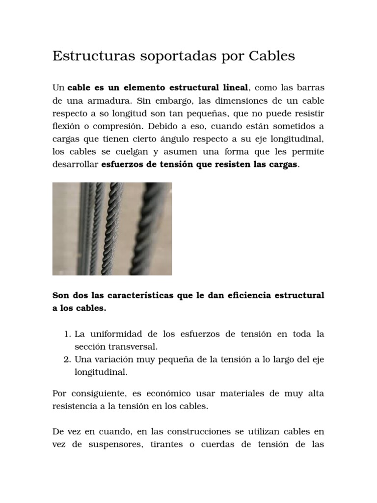 Estructuras Soportadas Por Cables | PDF