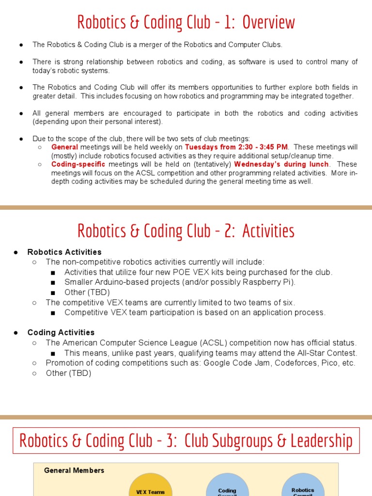 Robotics Coding Club | PDF | Robotics | Computer Programming