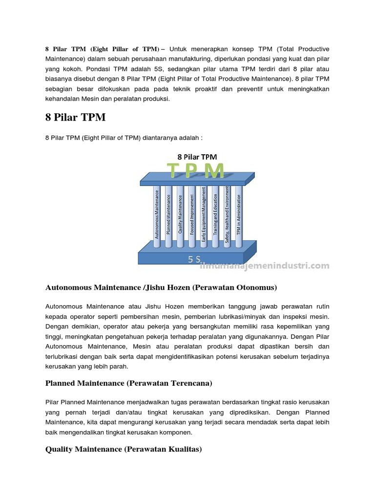8 Pilar TPM | PDF