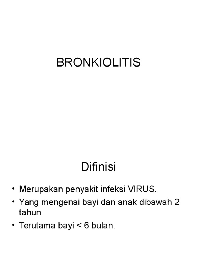 BRONKIOLITIS | PDF