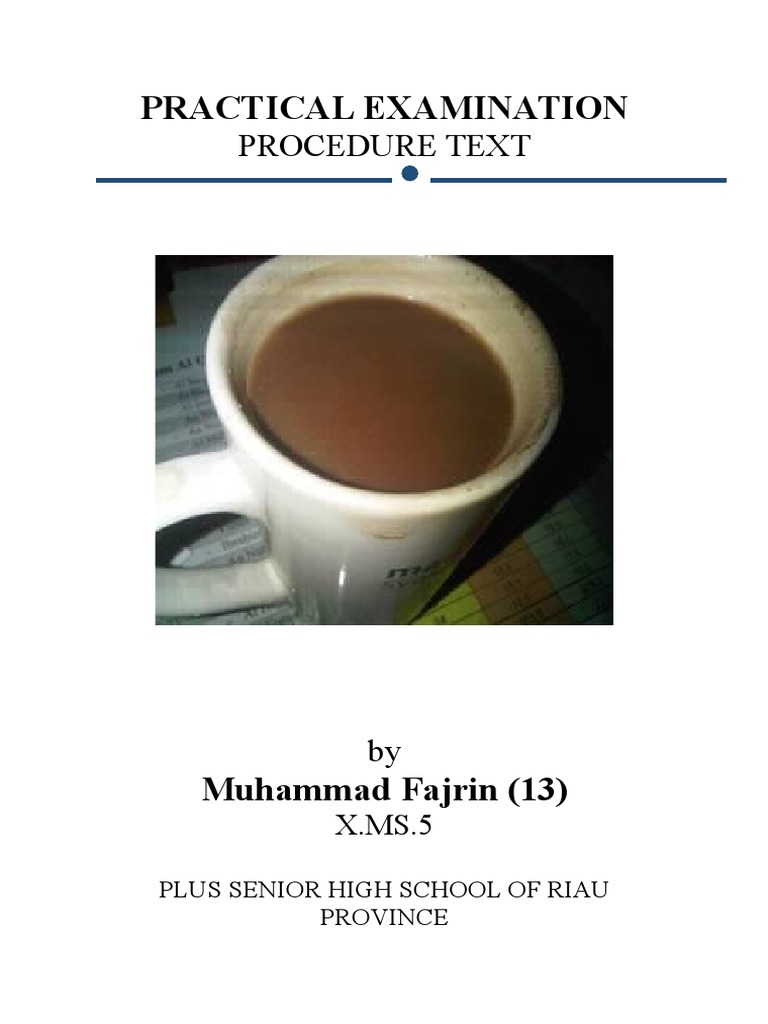 Practical Examination: Procedure Text | PDF | Career & Growth | Cooking ...
