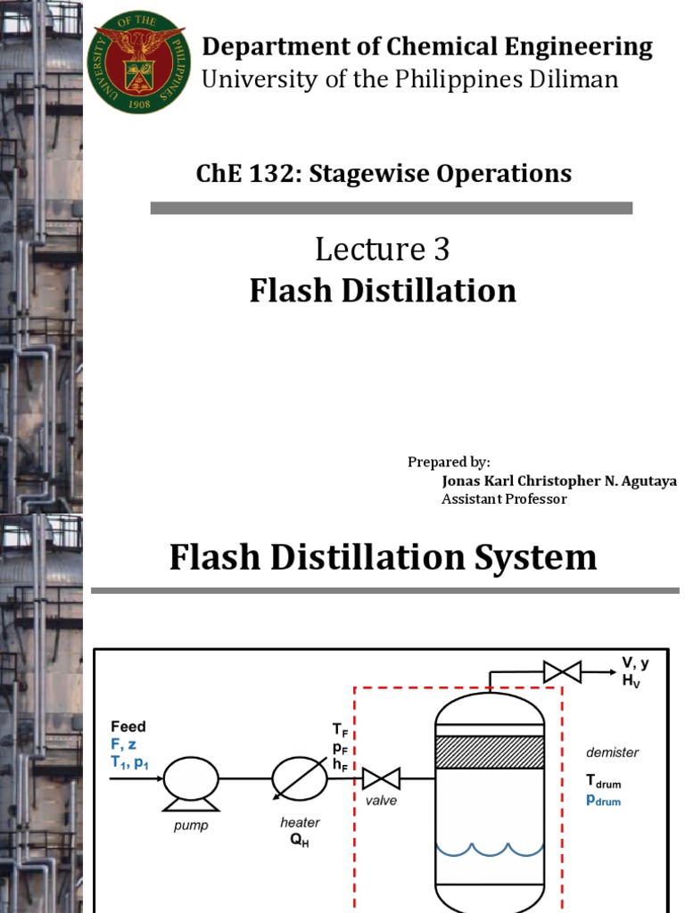 132.3 Flash Distillation | Distillation | Phases Of Matter