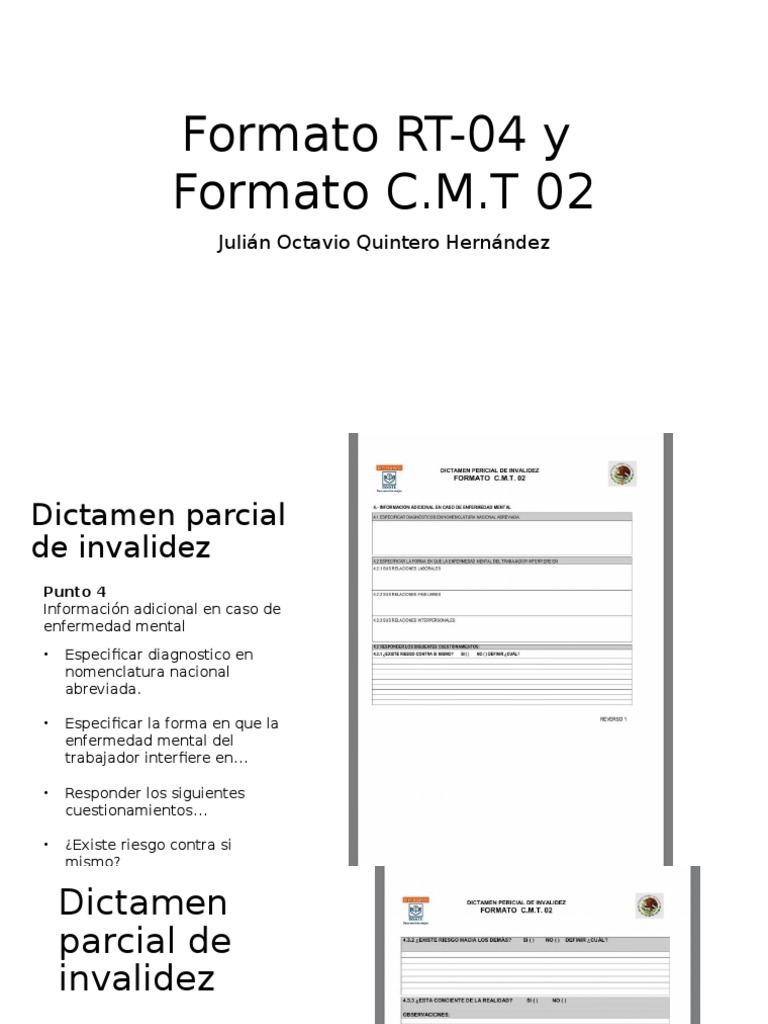 Formato RT-04 y C.M.t-02 | PDF