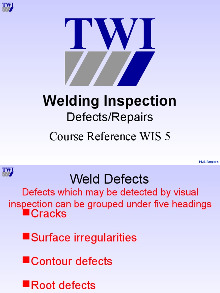 Visual Weld Inspection and Defect Identification Guide | PDF | Welding ...