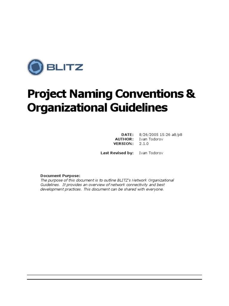 BLITZ Project Naming and Organizational Guidelines | PDF | Adobe Flash ...