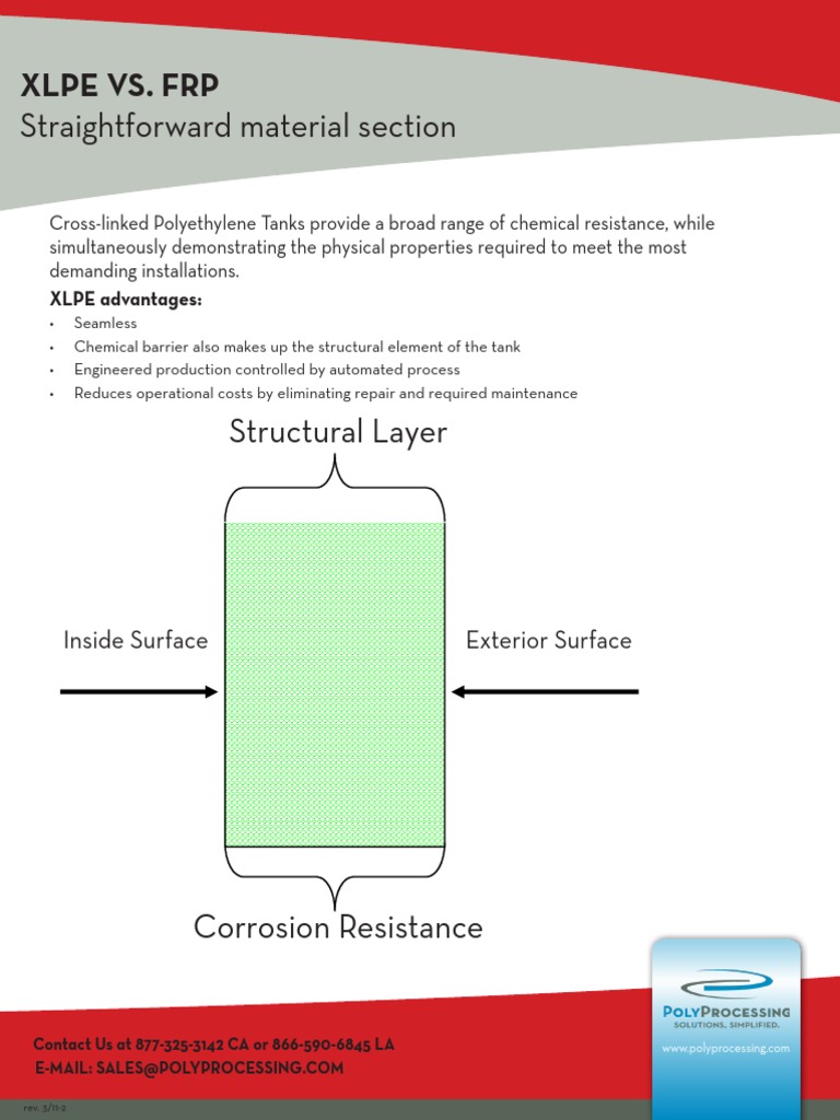 XLPE vs. FRP Tanks: Corrosion Resistance | PDF | Home & Garden | Computers