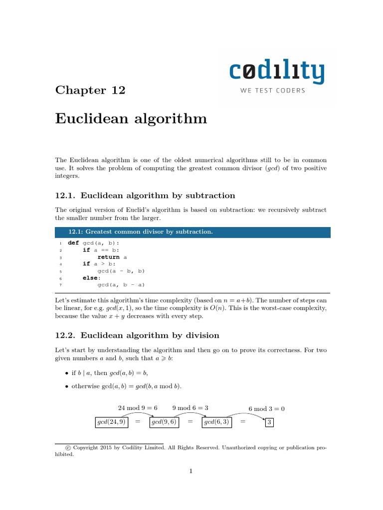 10 GCD | PDF | Time Complexity | Algorithms