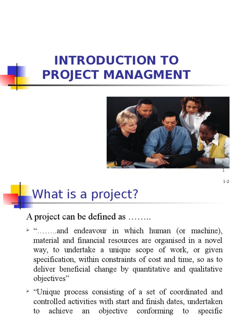 Introduction To Project Management | PDF | Project Management | Business