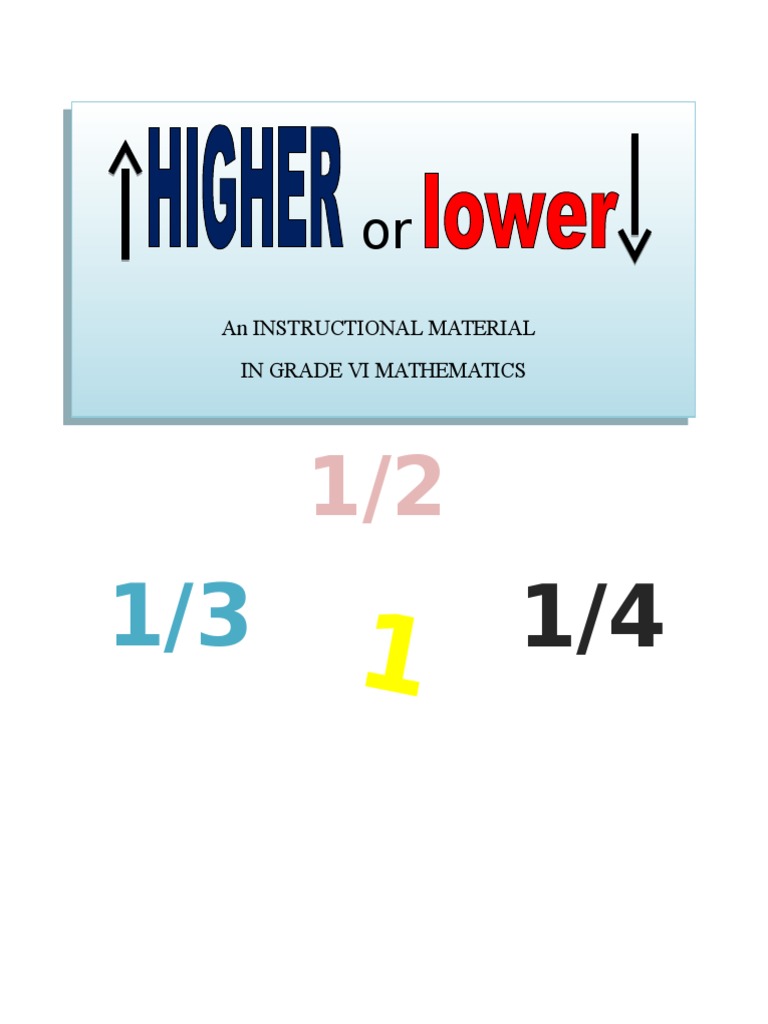 An Instructional Material in Grade Vi Mathematics | PDF