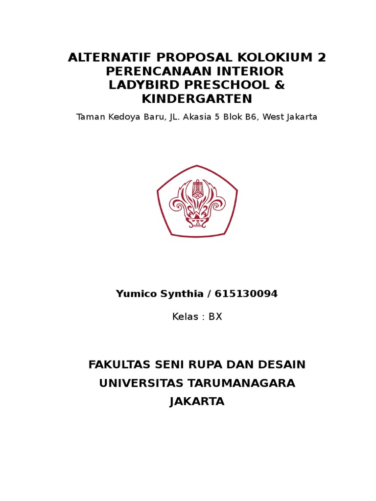 Contoh Proposal Perancangan Ladybird Kindergarten | PDF