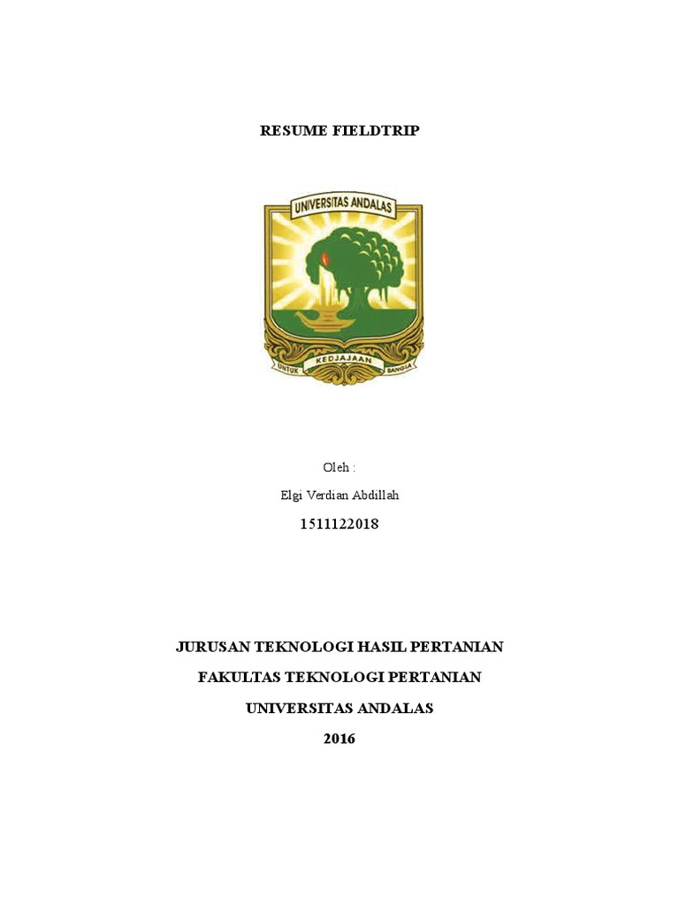 Contoh Resume Field Trip | PDF