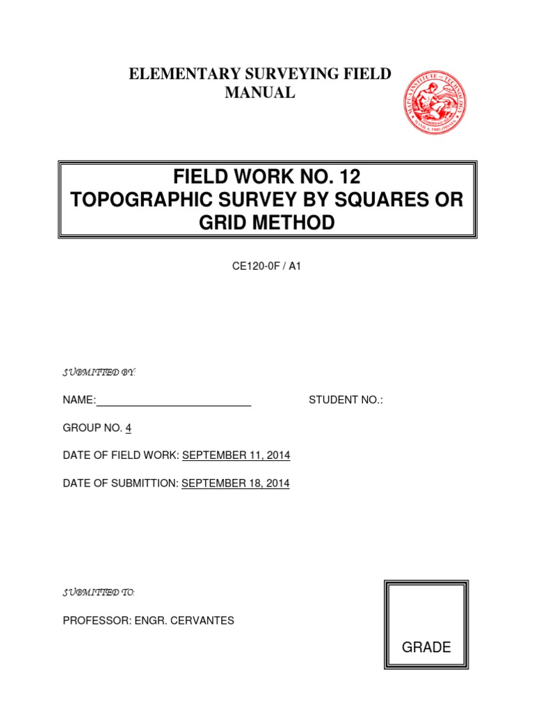 Topographic Survey Using Grid Method | PDF | Topography | Surveying