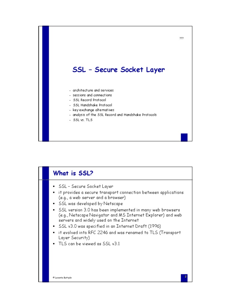 SSL - Secure Socket Layer | PDF | Transport Layer Security | Network Protocols