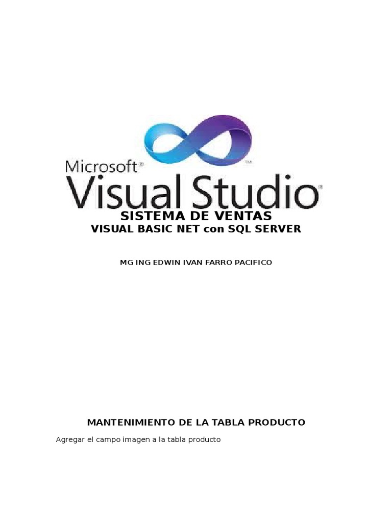 SISTEMA de VENTAS Visual Basic Net Con SQL Server | PDF