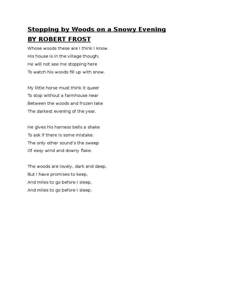 Stopping by Woods on a Snowy Evening | Poetry | Fiction & Literature