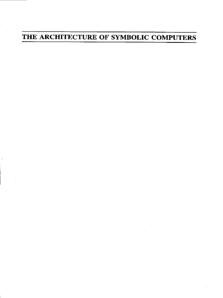 Peter Kogge - The Architecture of Symbolic Computers | PDF