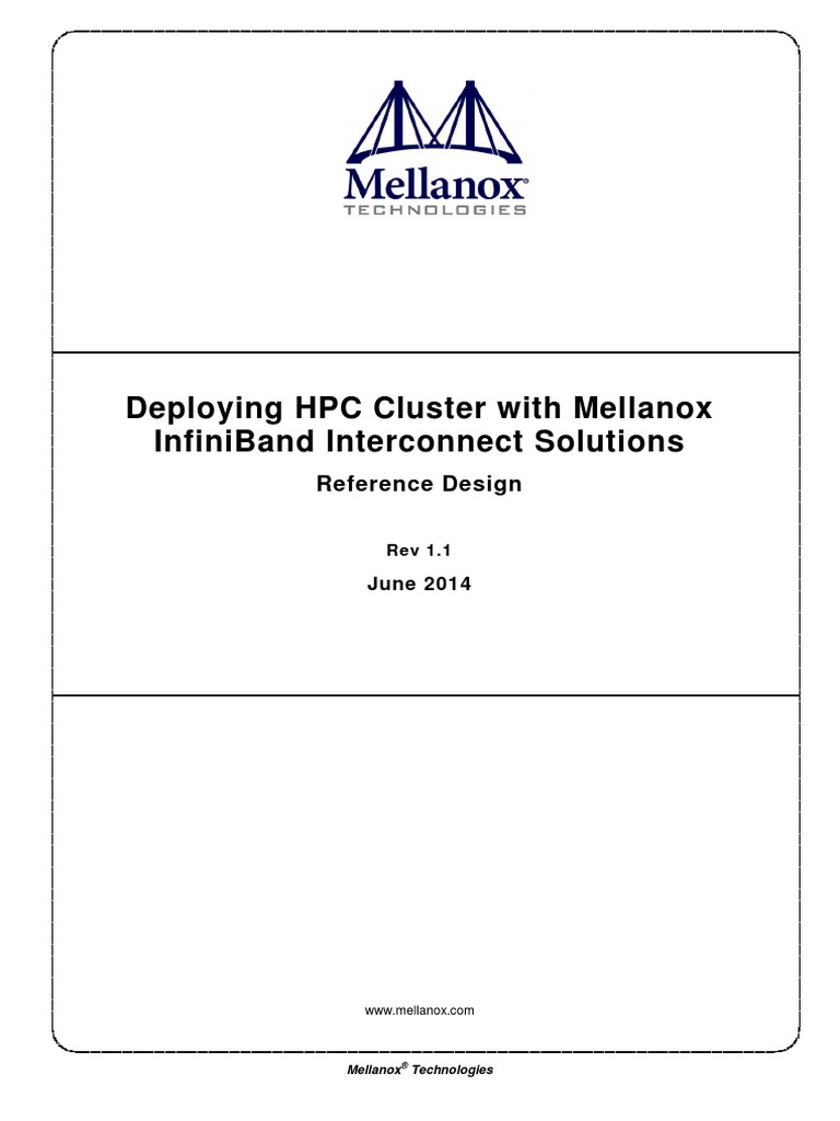 Deploying HPC Cluster With Mellanox Infiniband Interconnect Solutions | PDF | Supercomputer ...