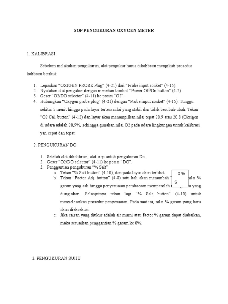 SOP DO Meter | PDF