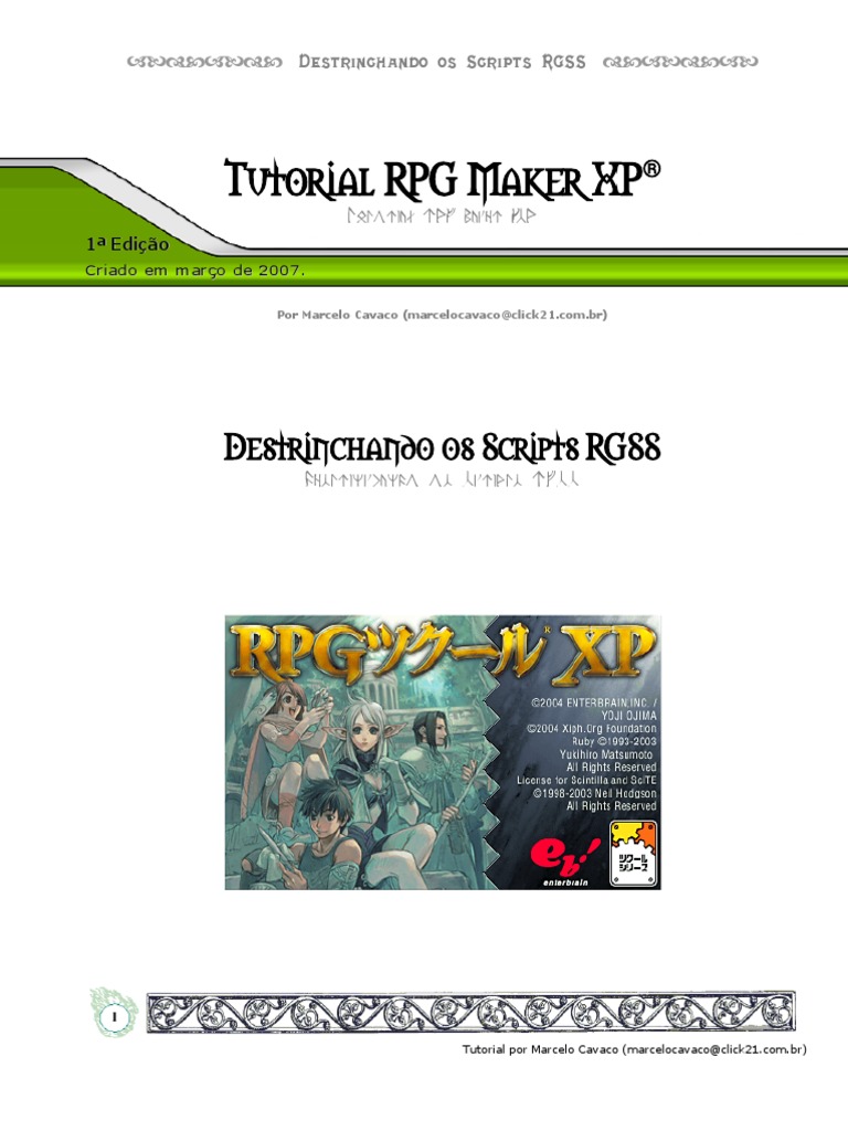 Destrinchando Os Scripts RGSS | PDF | Linguagem de script | Ruby ...