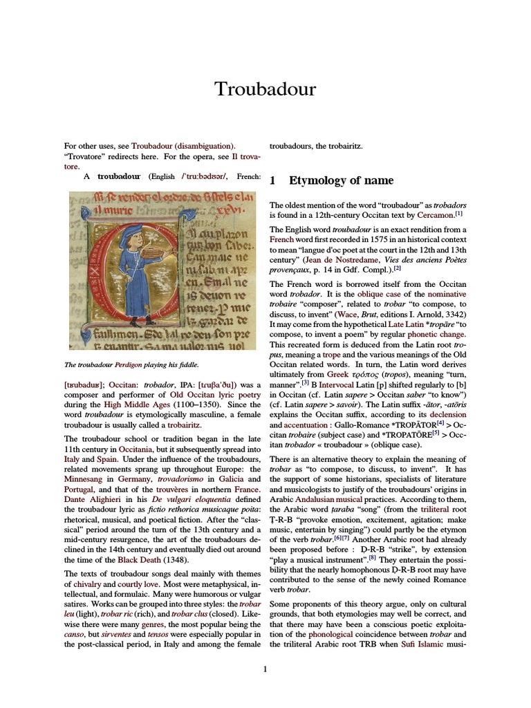 Troubadours | PDF | Medieval Poets | Poetry