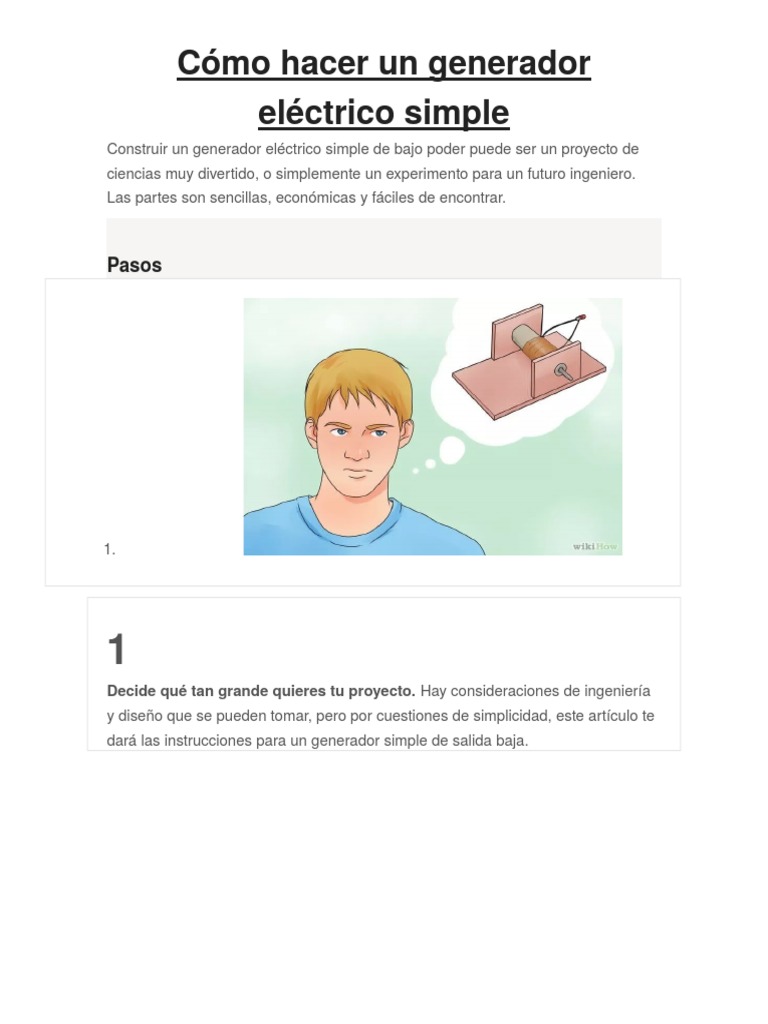 Cómo Hacer Un Generador Eléctrico Simple | PDF | Imán | Aluminio
