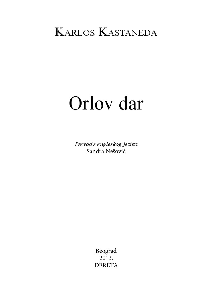 Karlos Kastaneda Orlov Dar | PDF