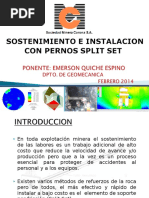 Pernos Split Set | PDF | Perforar | Minería