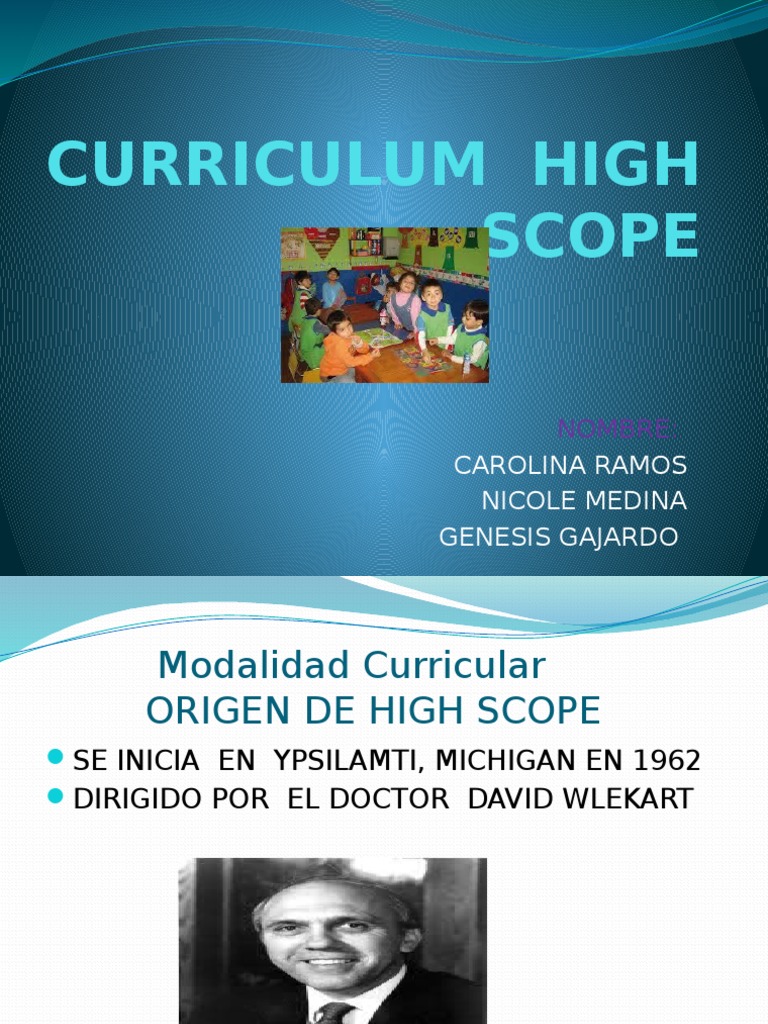 Curriculum High Scope | PDF | Adultos | Aprendizaje