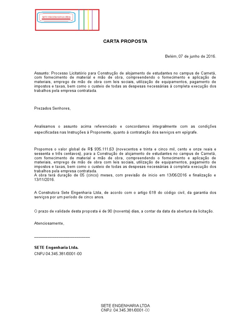 Carta Proposta | PDF