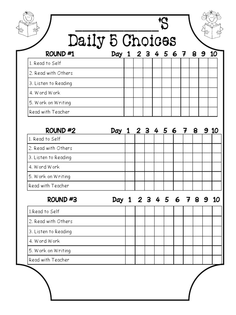 Daily 5 Literacy Activities Guide | PDF | Career & Growth