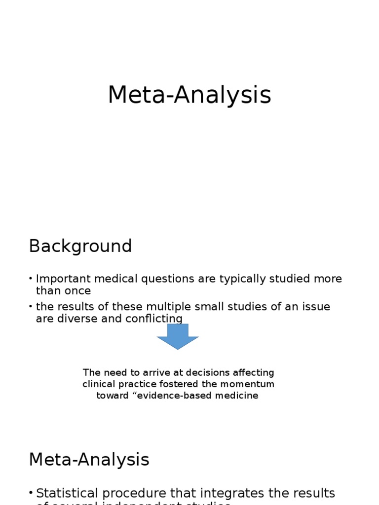 Meta Analysis | Download Free PDF | Meta Analysis | Systematic Review